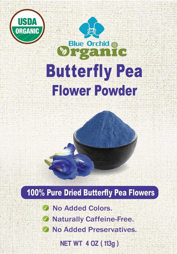 Organic Dried Butterfly Pea Flower Powder Blue Matcha Tea - Etsy