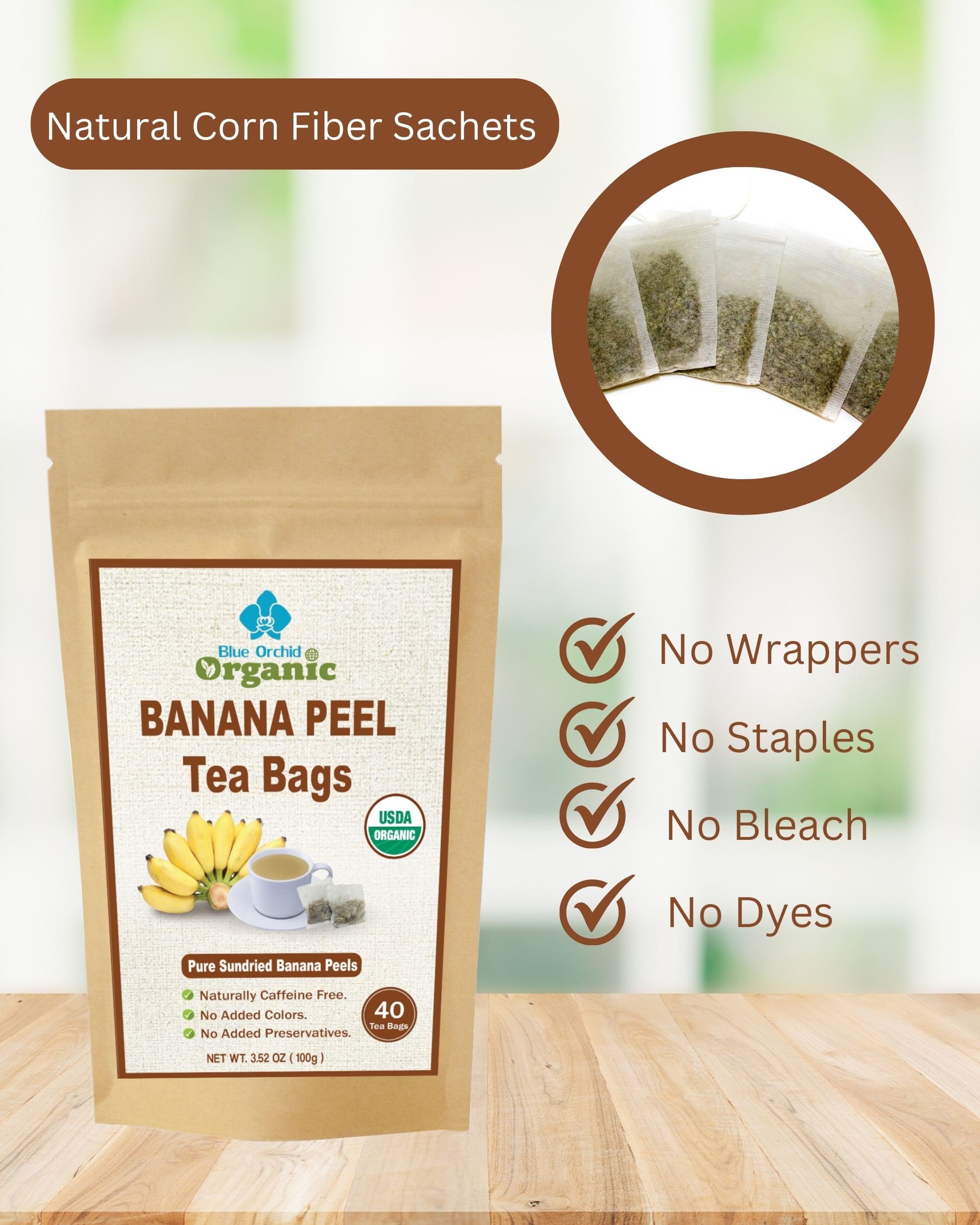 Organic Banana Peel Tea Bags for Sleep 40 Natural Corn Fiber Sachets - Etsy