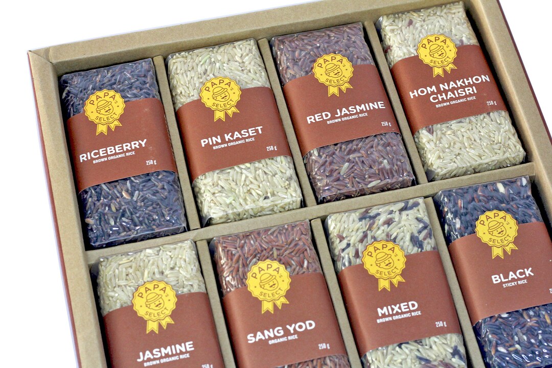 Organic Thai Jasmine Rice Gift Set: 8 Aromatic Varieties- Healthy Vegan ...