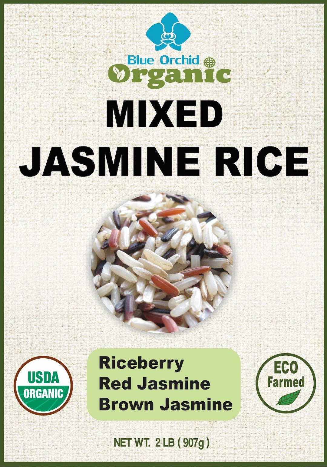 Organic Thai Jasmine Mixed Rice - Riceberry, Red, Brown Rice - Healthy ...