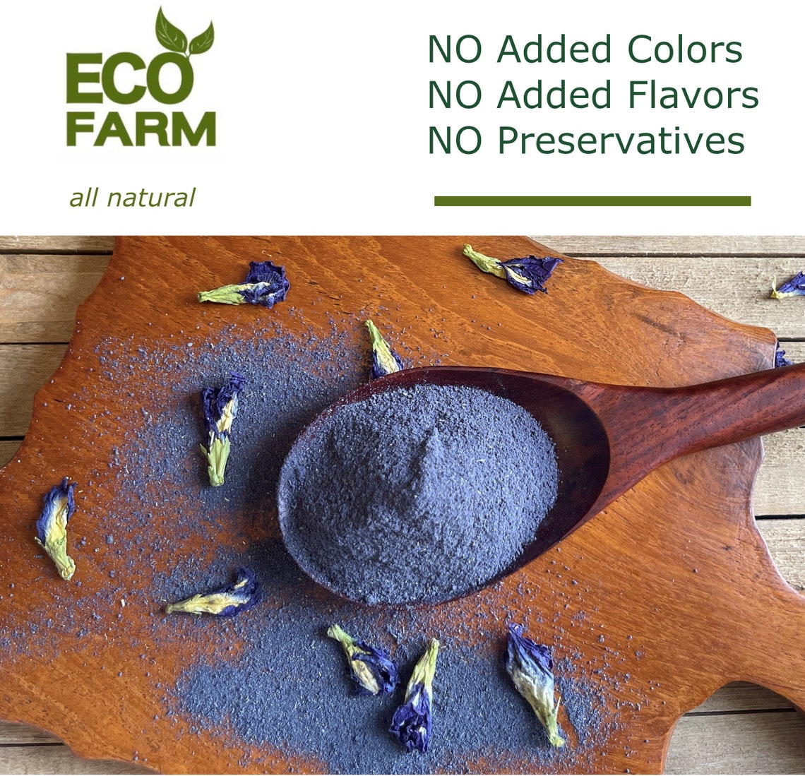 Organic Dried Butterfly Pea Flower Powder Blue Matcha Tea - Etsy