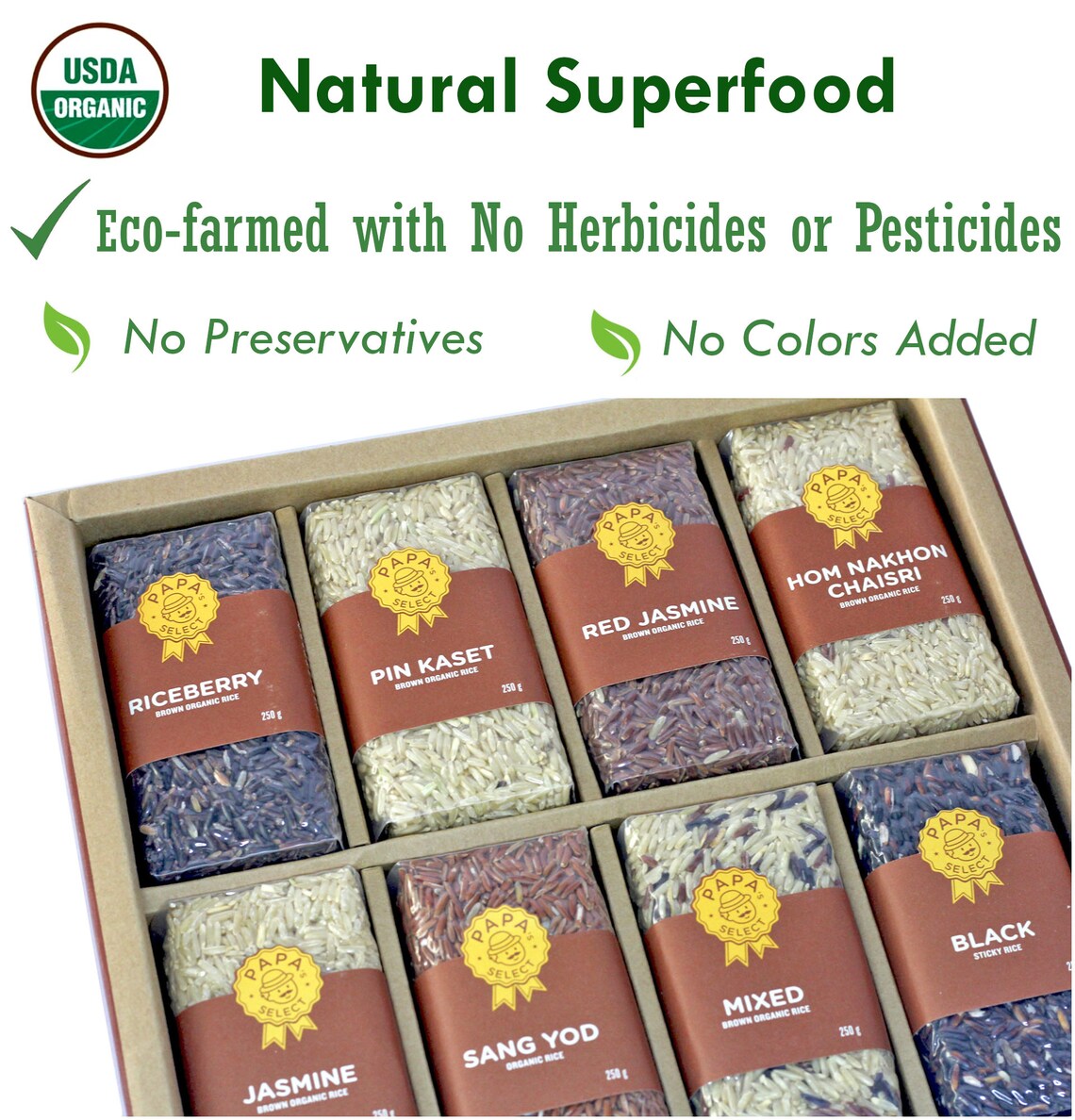 Organic Thai Jasmine Rice Gift Set USDA Certified Healthy | Etsy