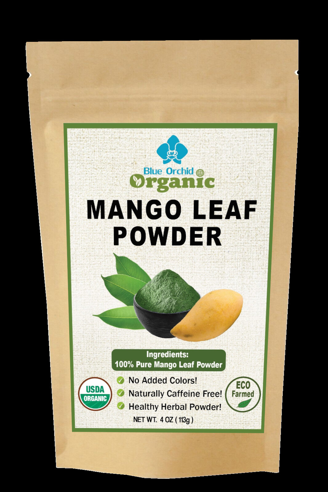 Organic Mango Leaf Powder 4 Oz. thai Herbal Tea Drink Cooking - Etsy