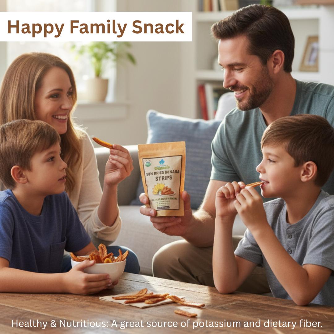 Organic Sun Dried Banana Strips - Soft and Chewy Thai Fruit Snacks ...