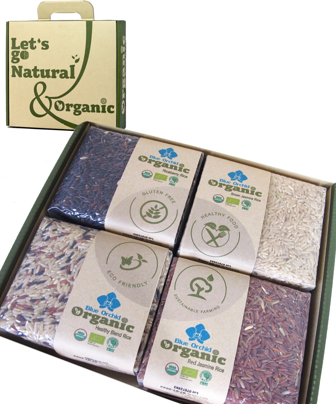 Organic Thai Jasmine Rice Gift Set Healthy Natural Superfood 4 ...