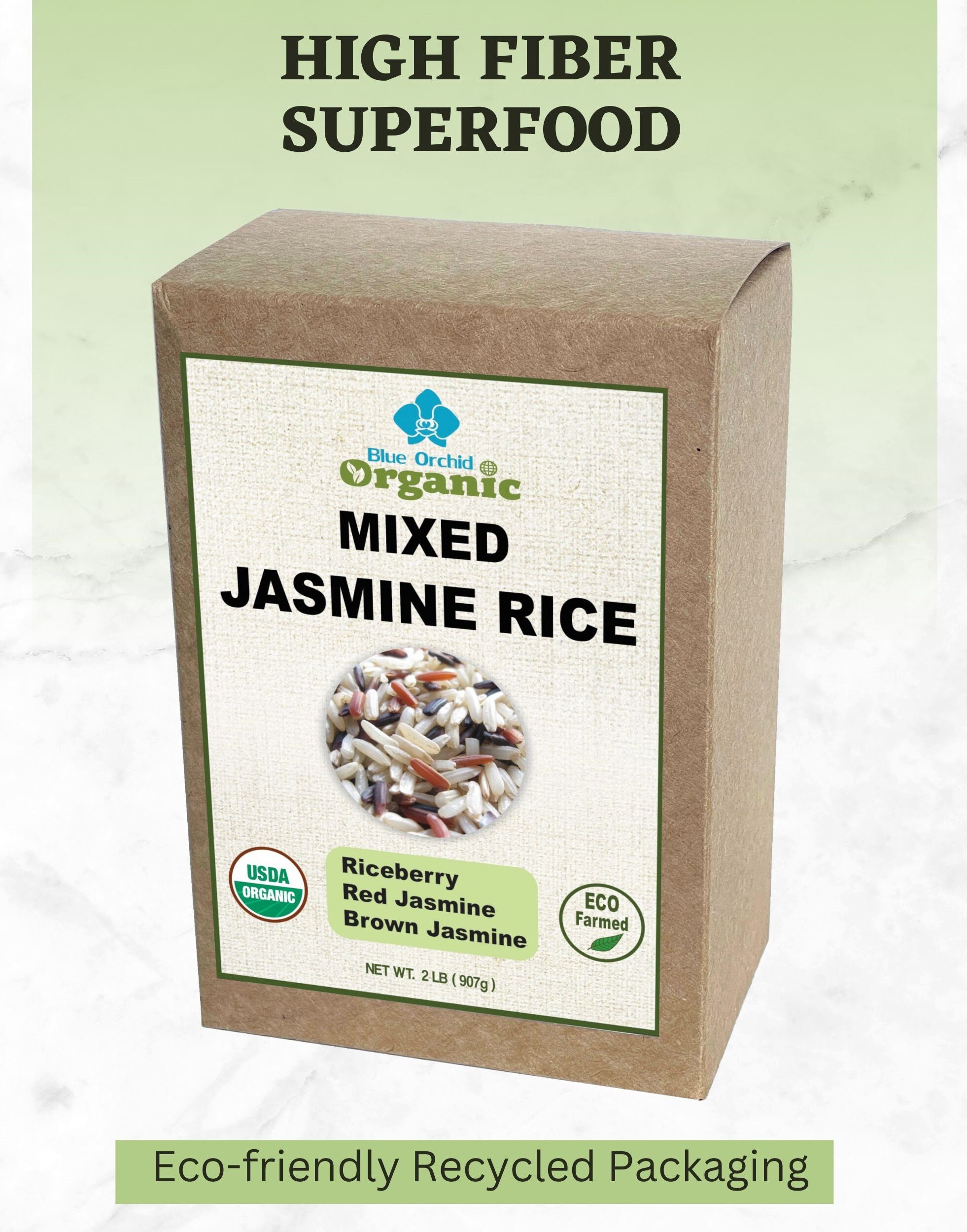 Organic Thai Jasmine Mixed Rice - Riceberry, Red, Brown Rice - Healthy ...