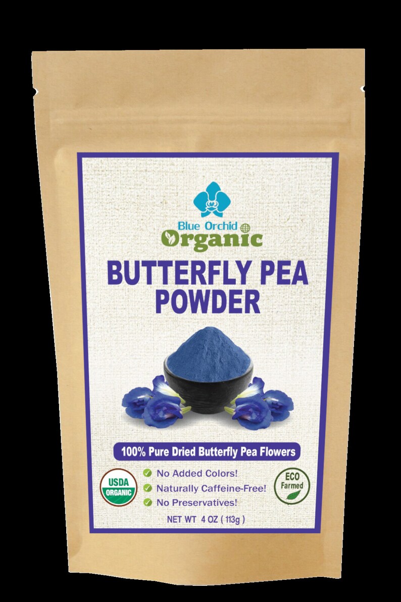 Organic Dried Butterfly Pea Flower Powder Blue Matcha Tea - Etsy