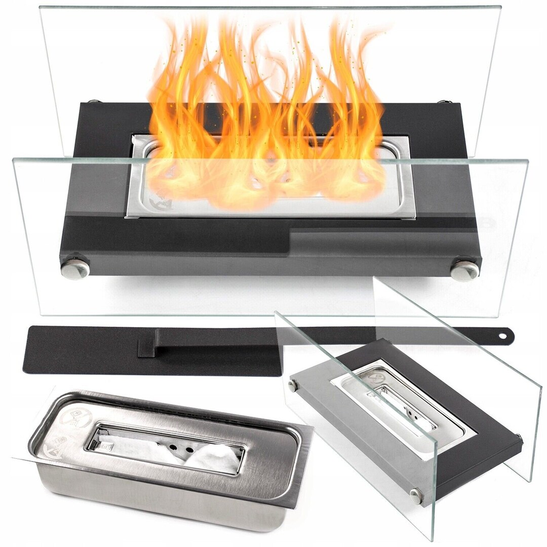 Bio Ethanol Bioethanol Fireplace Rectangle Table Top Glass - Etsy