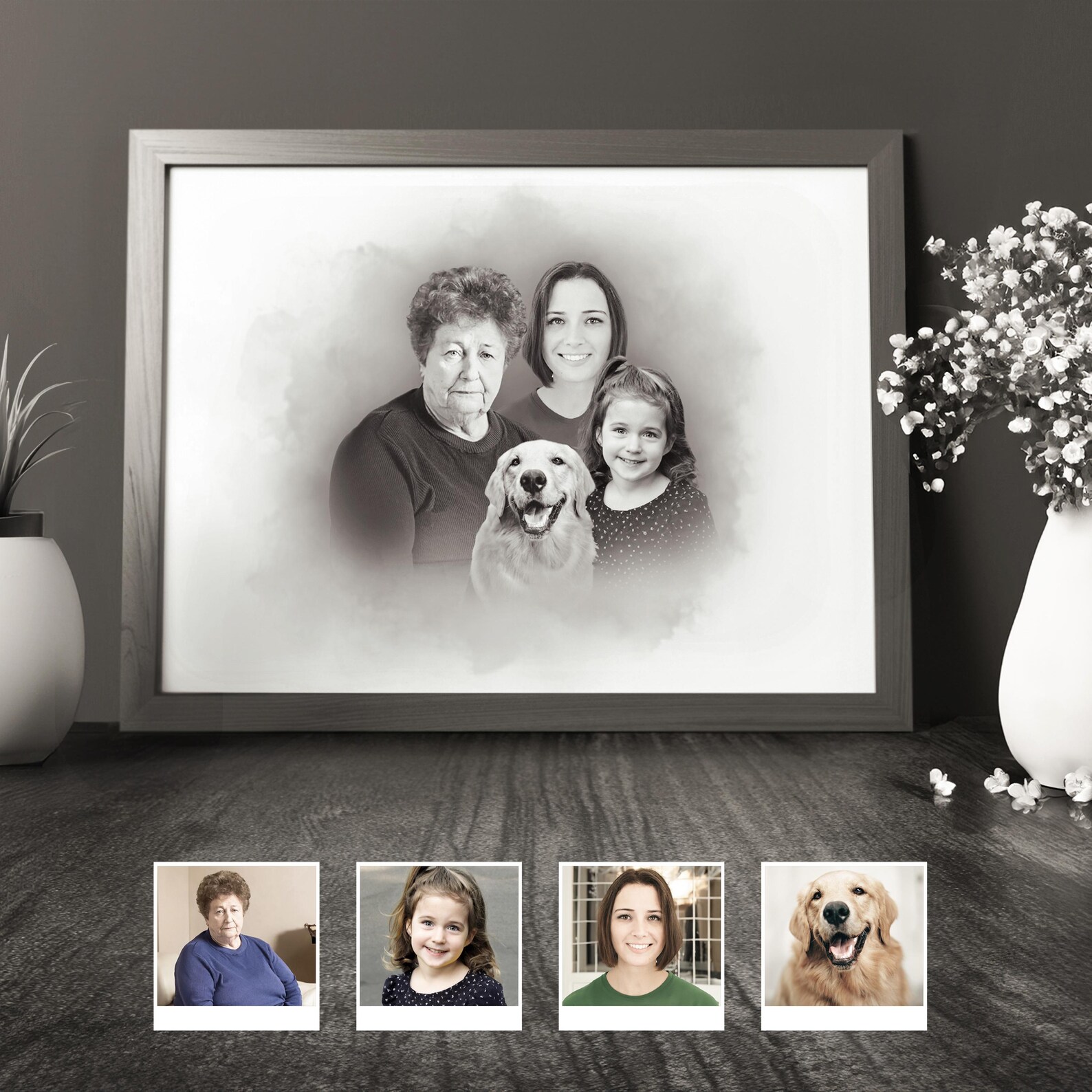 Merge Family Photos - Custom Memorial Gift - Add Deceased Loved One to ...