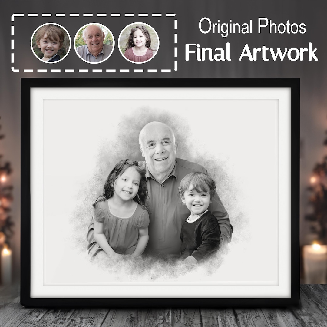 Merge Family Photos, Add Person to Photo, Custom Memorial Gift, Family ...