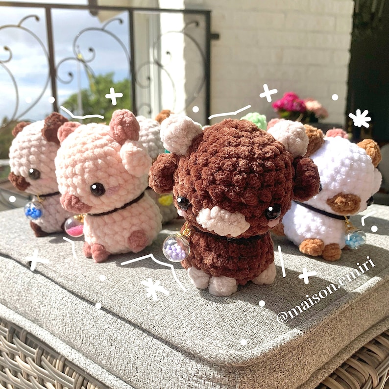 Crochet Cow Baby Custom Plushie / Amigurumi Calf Chibi - Etsy