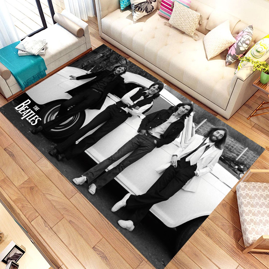 The Beatles Rug, British Rock Band the Beatles Rug,for Living Room Rug ...
