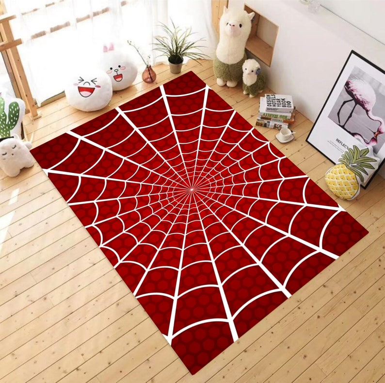 Spider Man Rug, Spider Web Rug,gift for Her/him, Girl/boy Room Rug,for ...