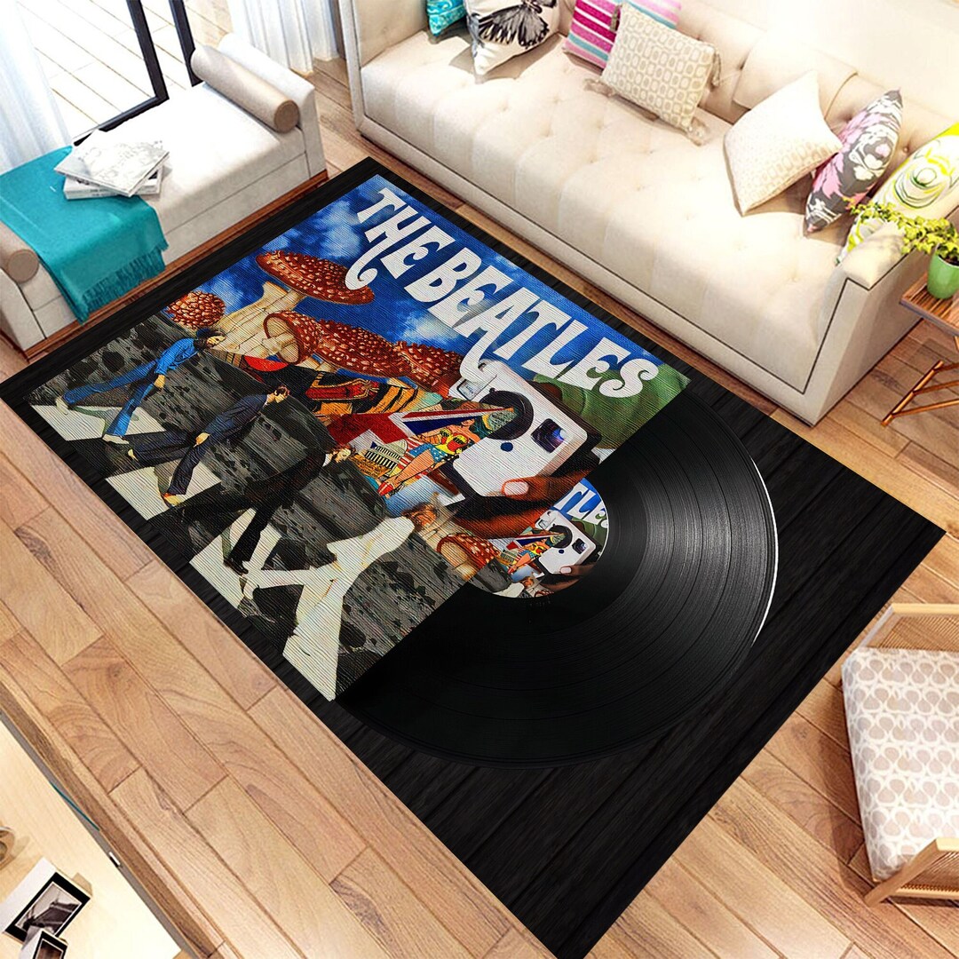 The Beatles Rug, British Rock Band the Beatles Rug,for Living Room Rug ...