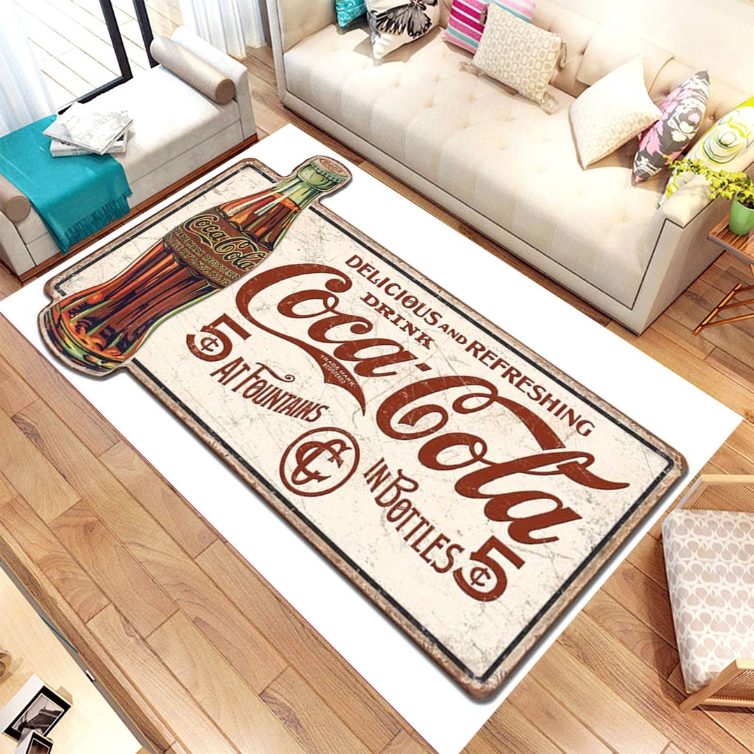 Coca Cola Rug,decorative Rug,coca Cola,coke,gift, Rug,coke Gift ...