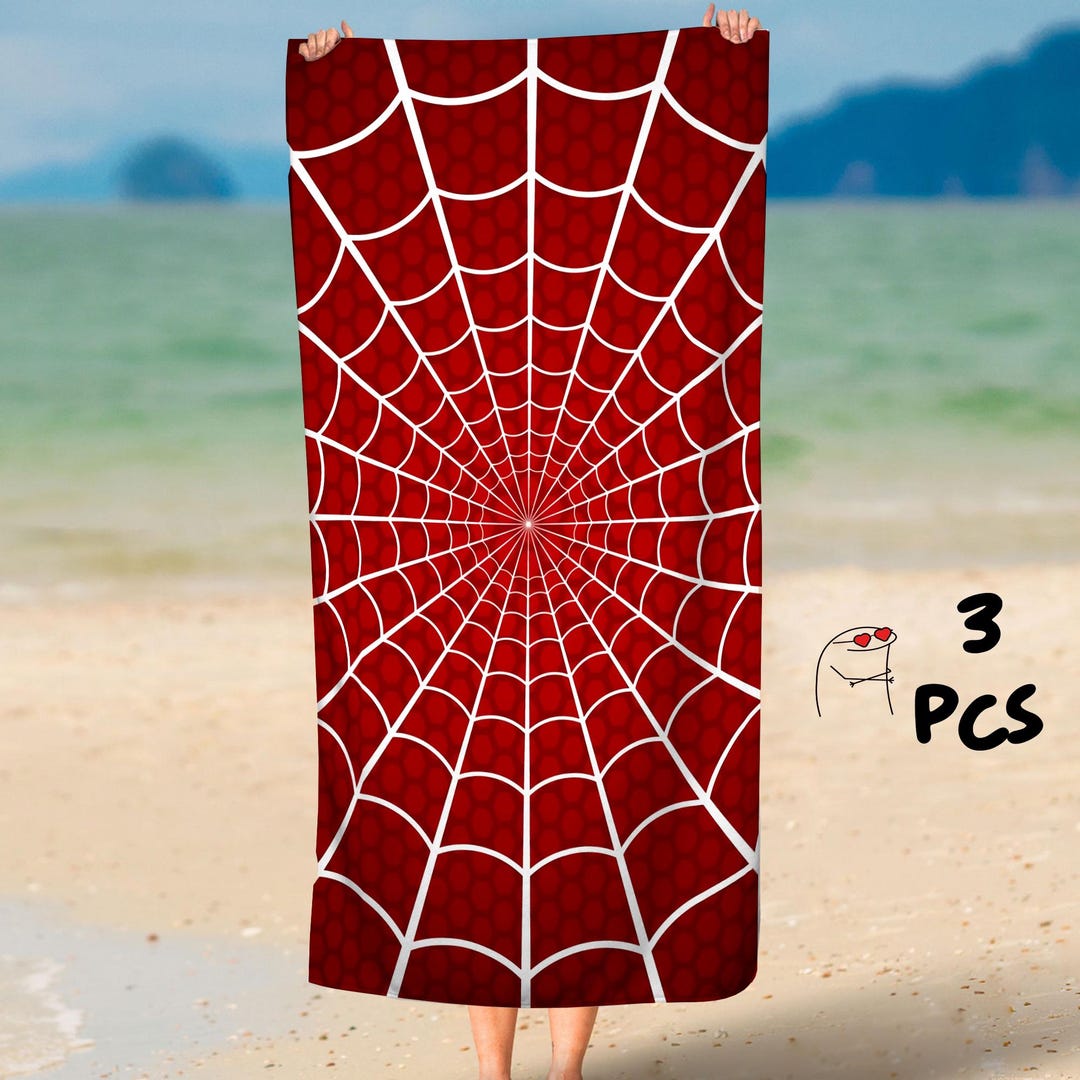 Spider Web Towel Set,marvel Beach Towel Set,boys Towel Set,pool Towel ...