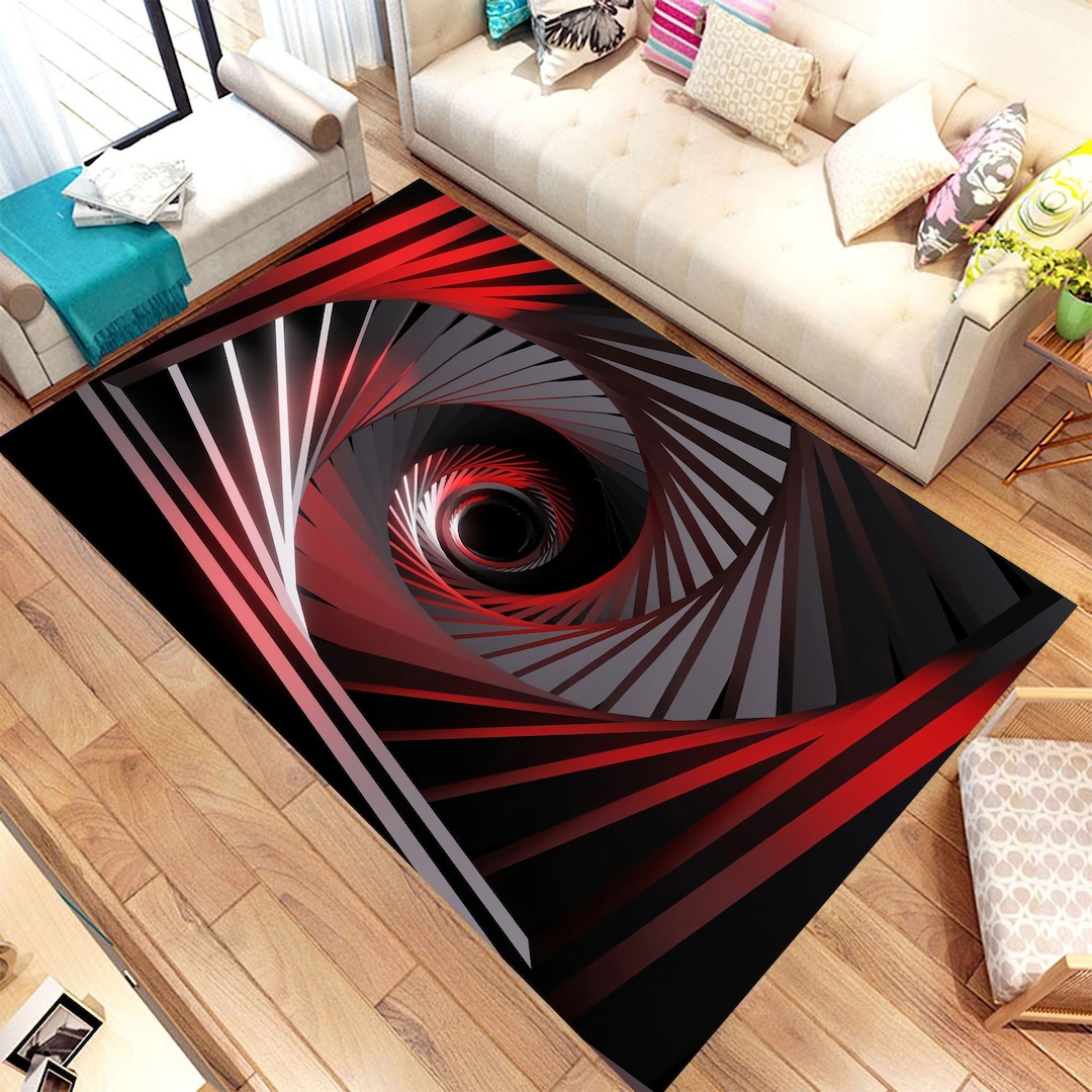 3D Vortex, Illusion Rug, for Living Room Rug,fan Carpet,area Rug,non ...