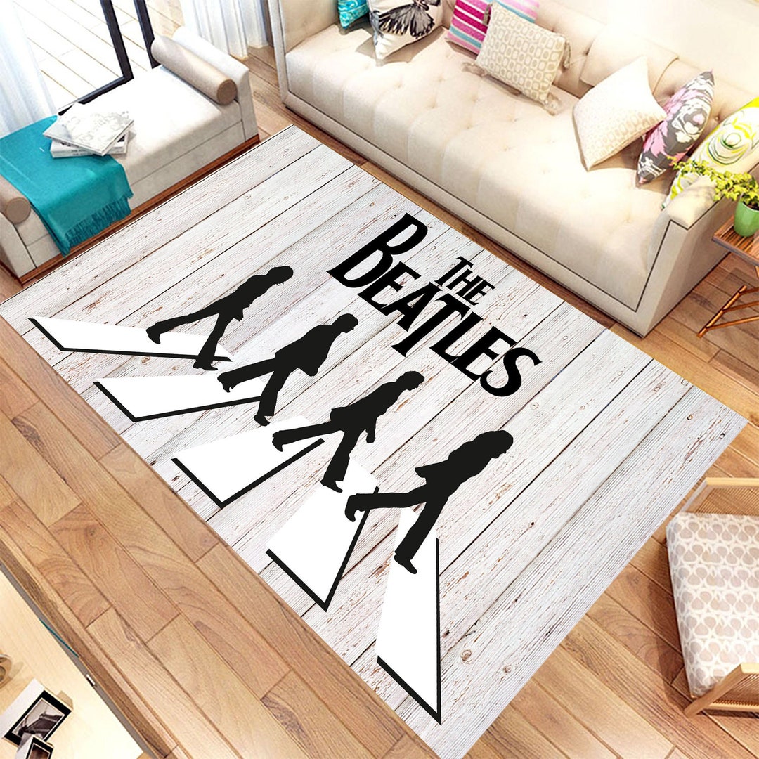 The Beatles Rug, British Rock Band the Beatles Rug,for Living Room Rug ...