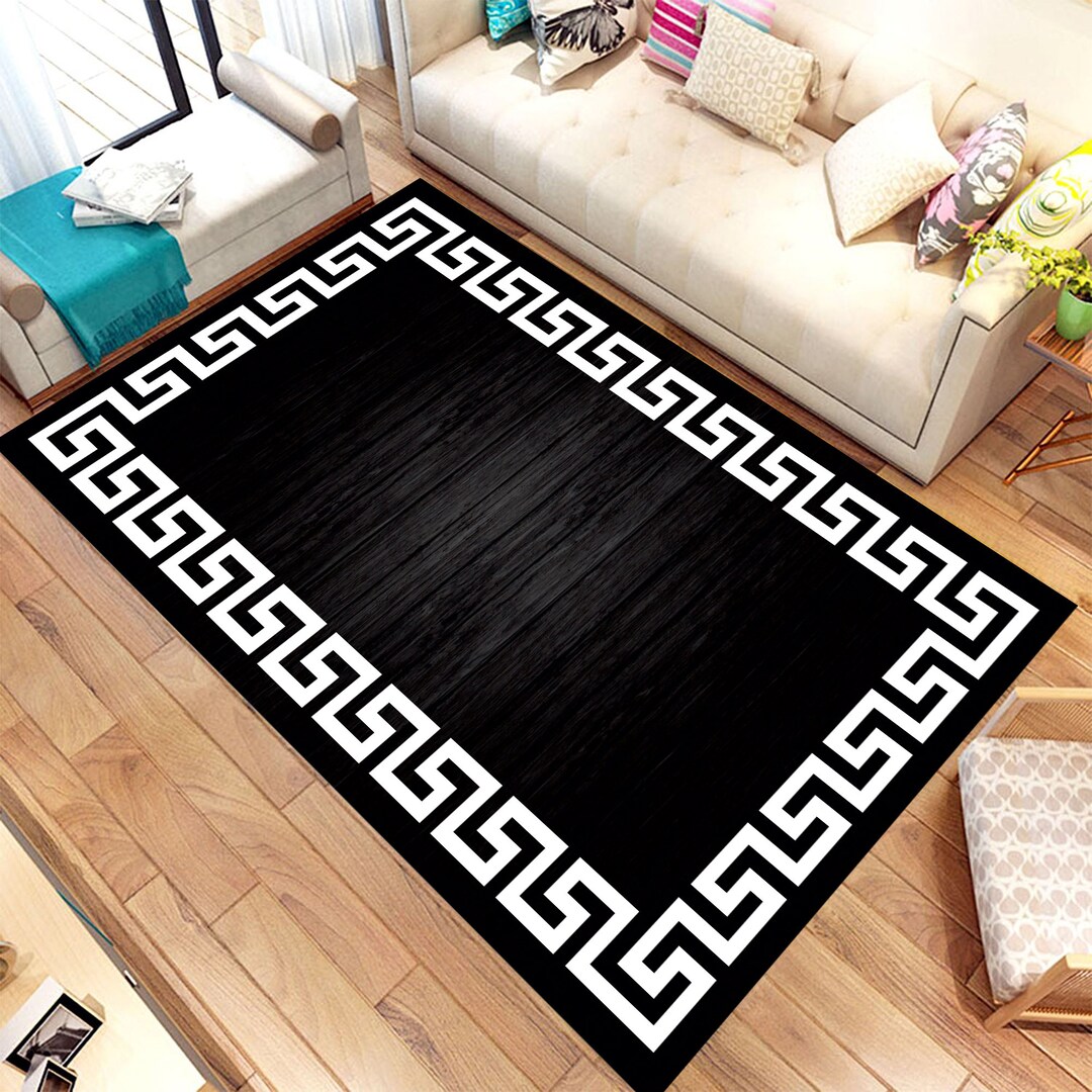 Seamless Greek Wave Pattern Rug, Roman Meander Pattern, Medusa Carpet ...