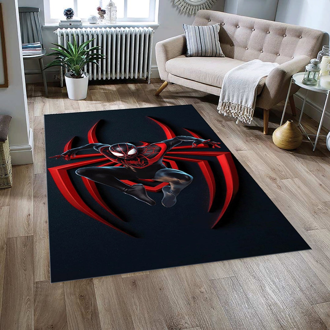 Spiderman Rug,red Rug,spider Web Rug,fantastic Rug,teen's Rug,kids Room ...