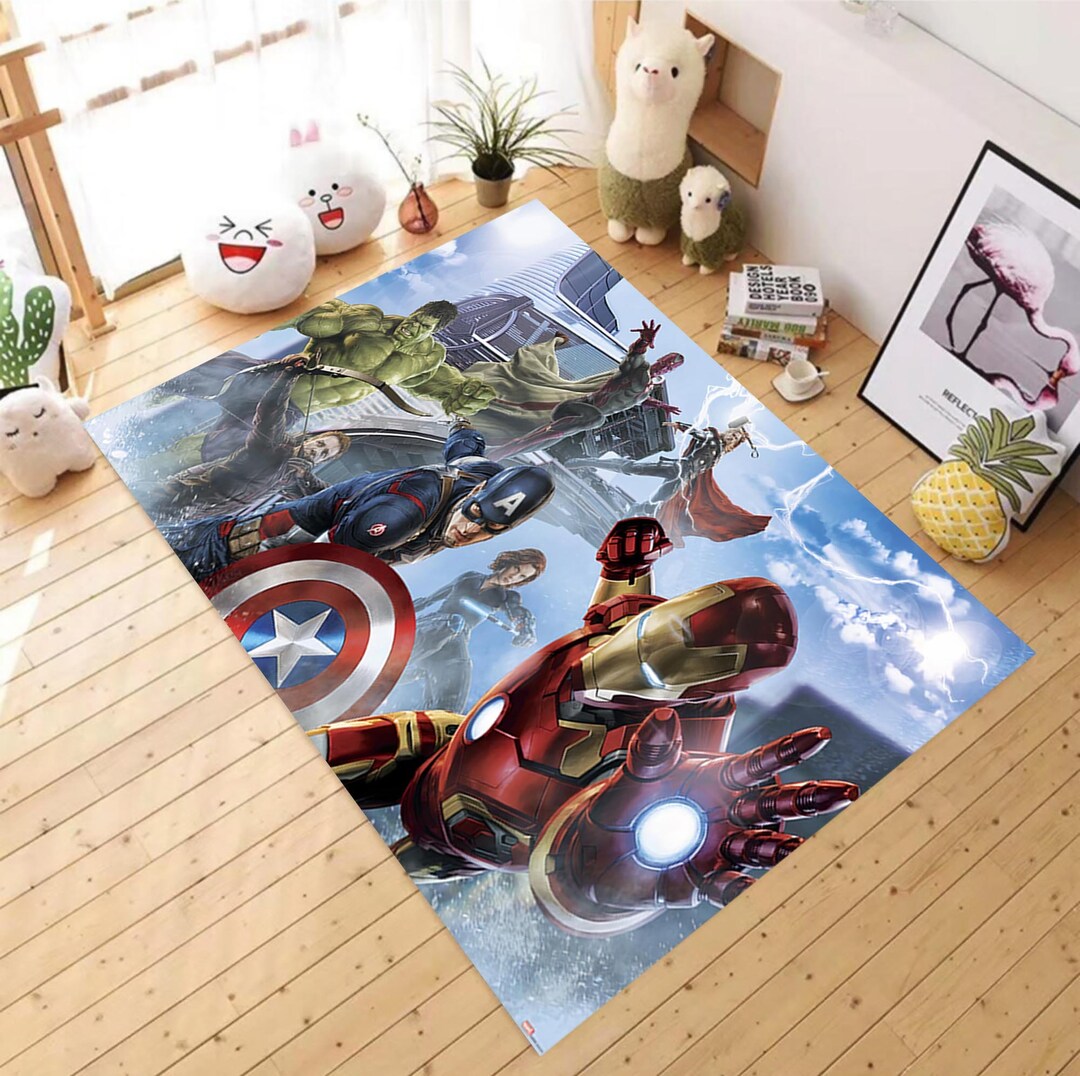 Captain America Rug,teen's Rug,spider Man Rug,kid's Room Rug ,hulk Rug ...