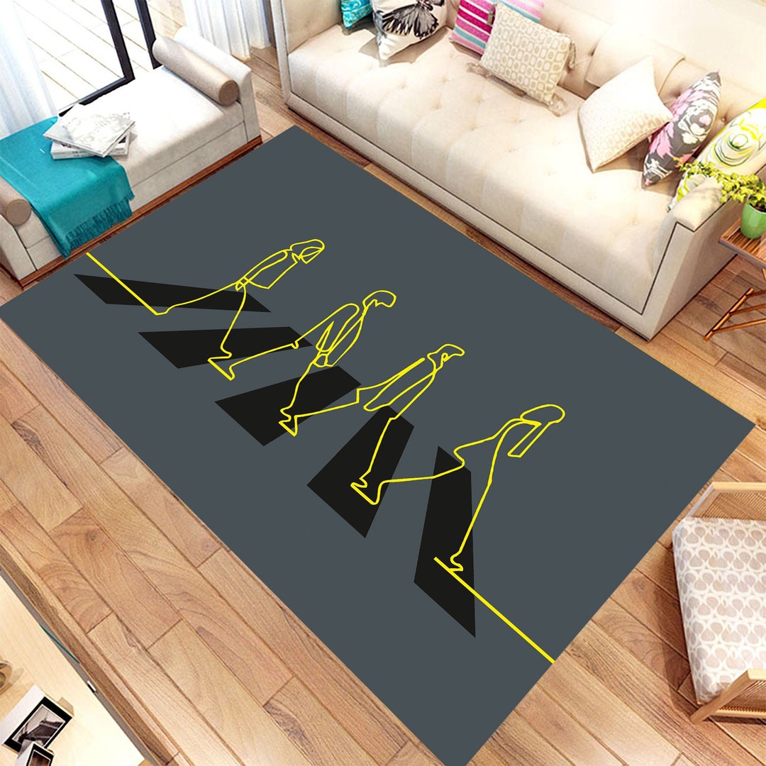 The Beatles Rug, British Rock Band the Beatles Rug,for Living Room Rug ...