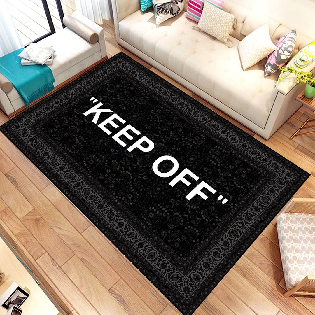 Keep off With Logos, Green Color, Gift Rug, Original Patterned Keep Off ...