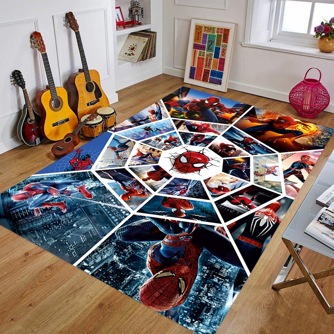Spider Man Rug, Spider Man Area Rug,gift for Her/him, Girl/boy Room Rug ...