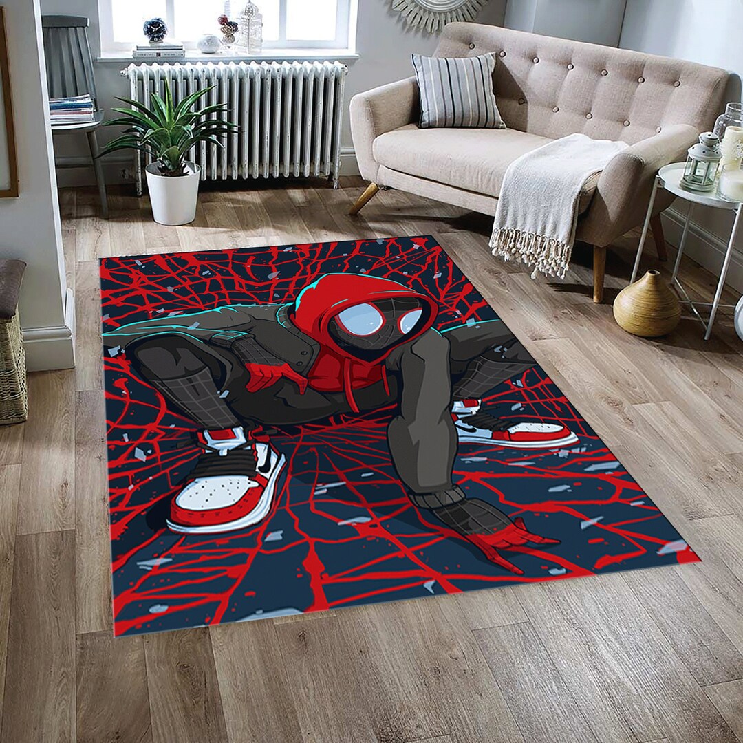 Amazing Spiderman Rug,sneakers Rug,marvel Rugs,spider Web Rug,teen's ...