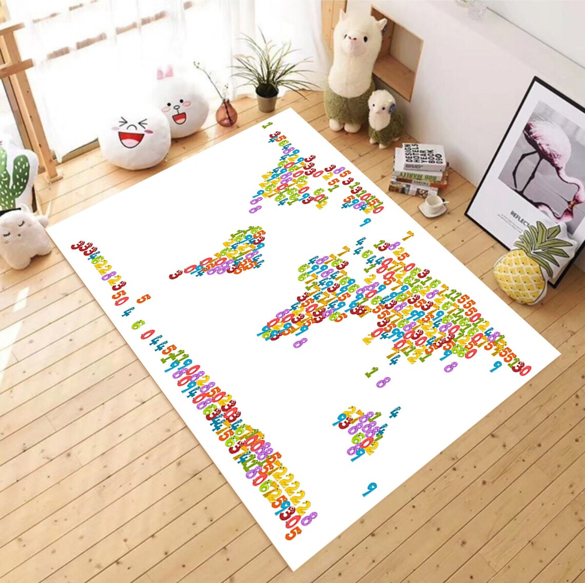 Education Rug World Map Kids Room Decor Game Carpet for - Etsy