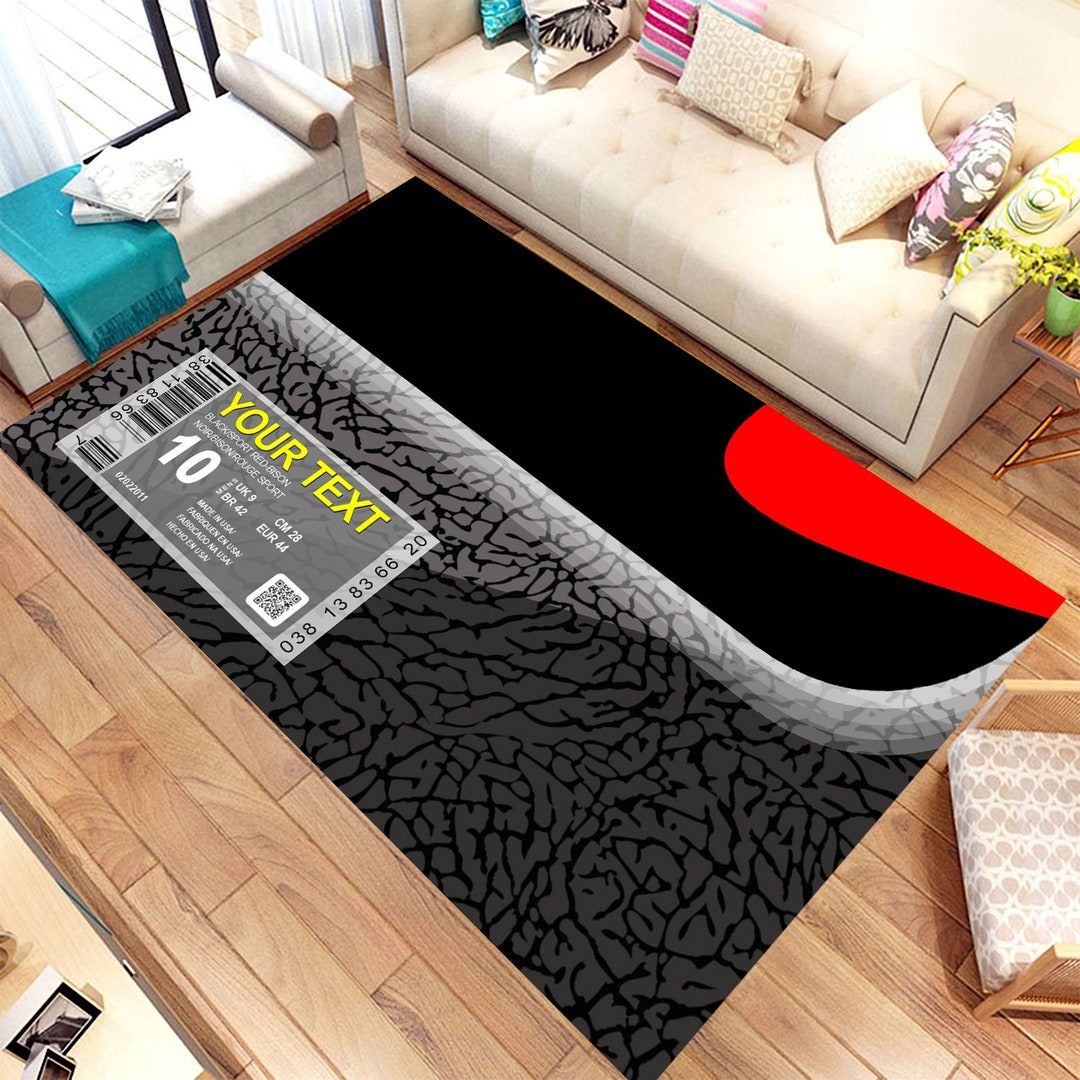 Custom Sneaker Rug,sneakerhead Rug,hypebeast Decor,gift for Man ...