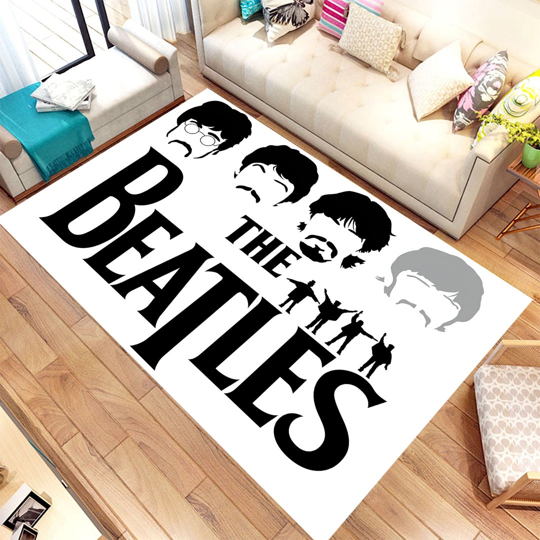 The Beatles Rug, British Rock Band the Beatles Rug,for Living Room Rug ...