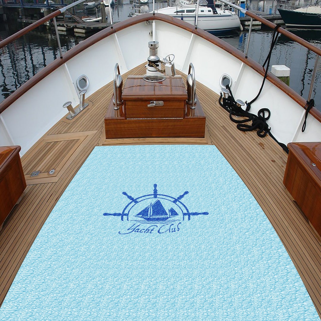 Custom Anchor Sailing Mat, Custom Beach Decor, Custom Yacht Mat, Yacht ...