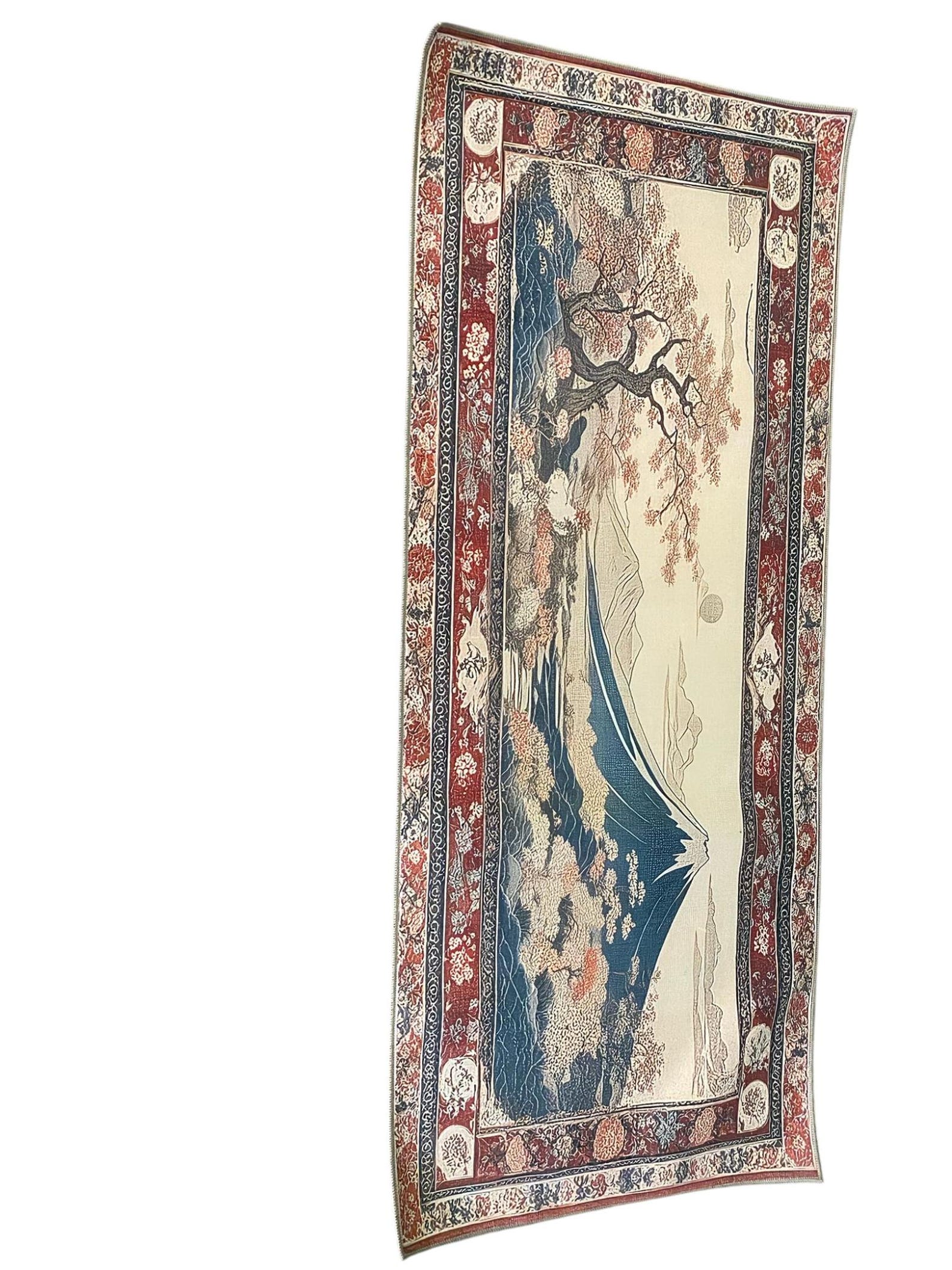 Japanese Rug,japanese Anime Ukiyo-e,mountain Rug,japanese Decor ...