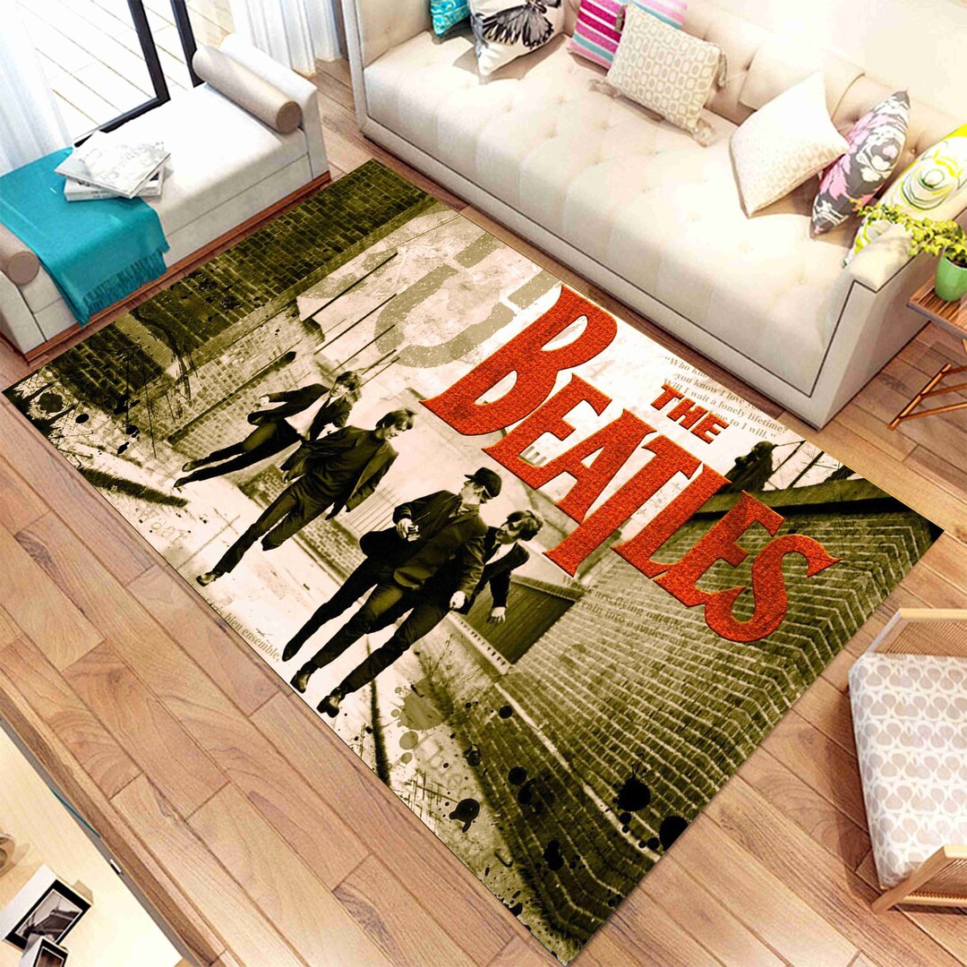The Beatles Rug, British Rock Band the Beatles Rug,for Living Room Rug ...