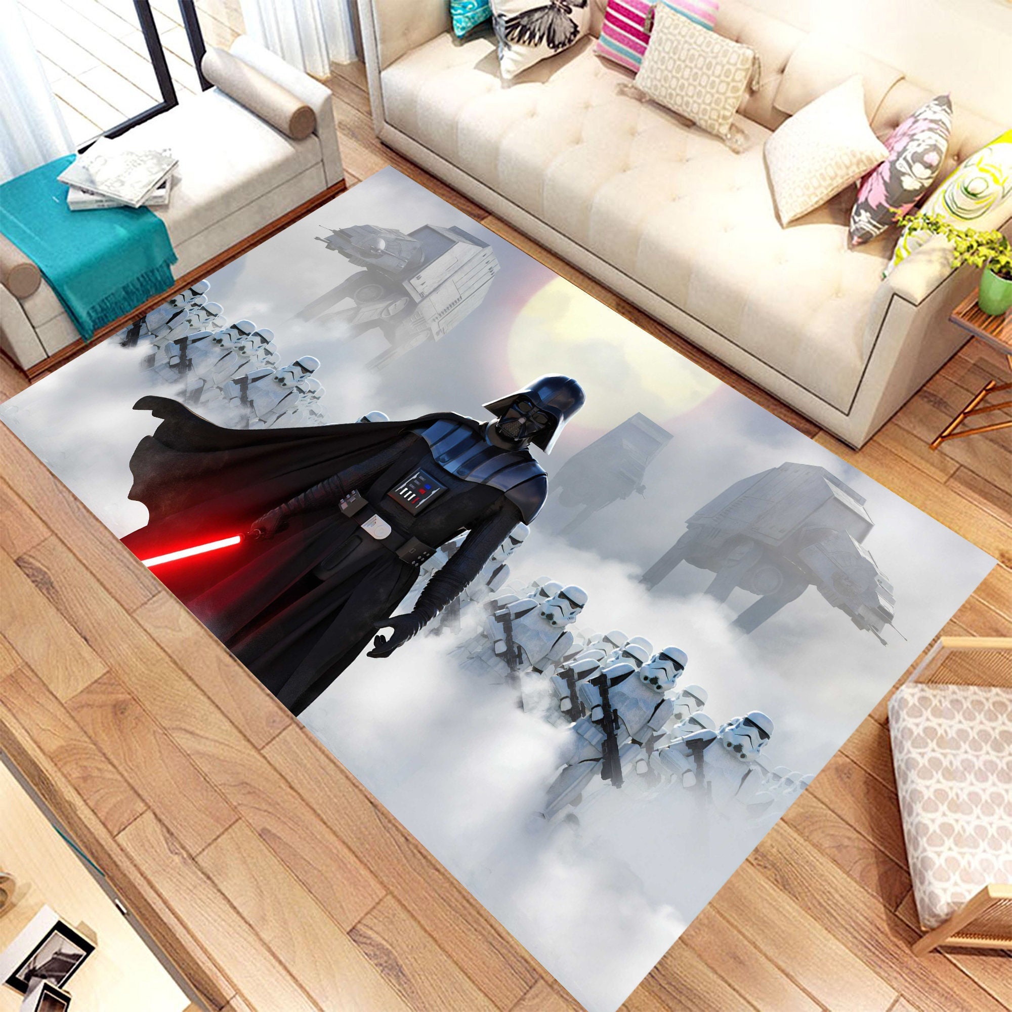 Rugs The Star Wars Rug Laser Sword Rug Teen's Rug Kids Room Area Rug ...