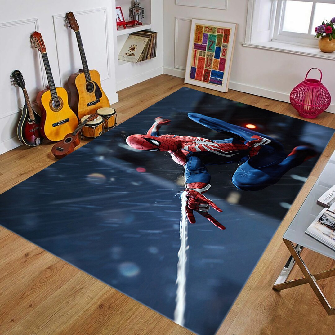 Spider Man Rug, Spider Man Area Rug,gift for Her/him, Girl/boy Room Rug ...