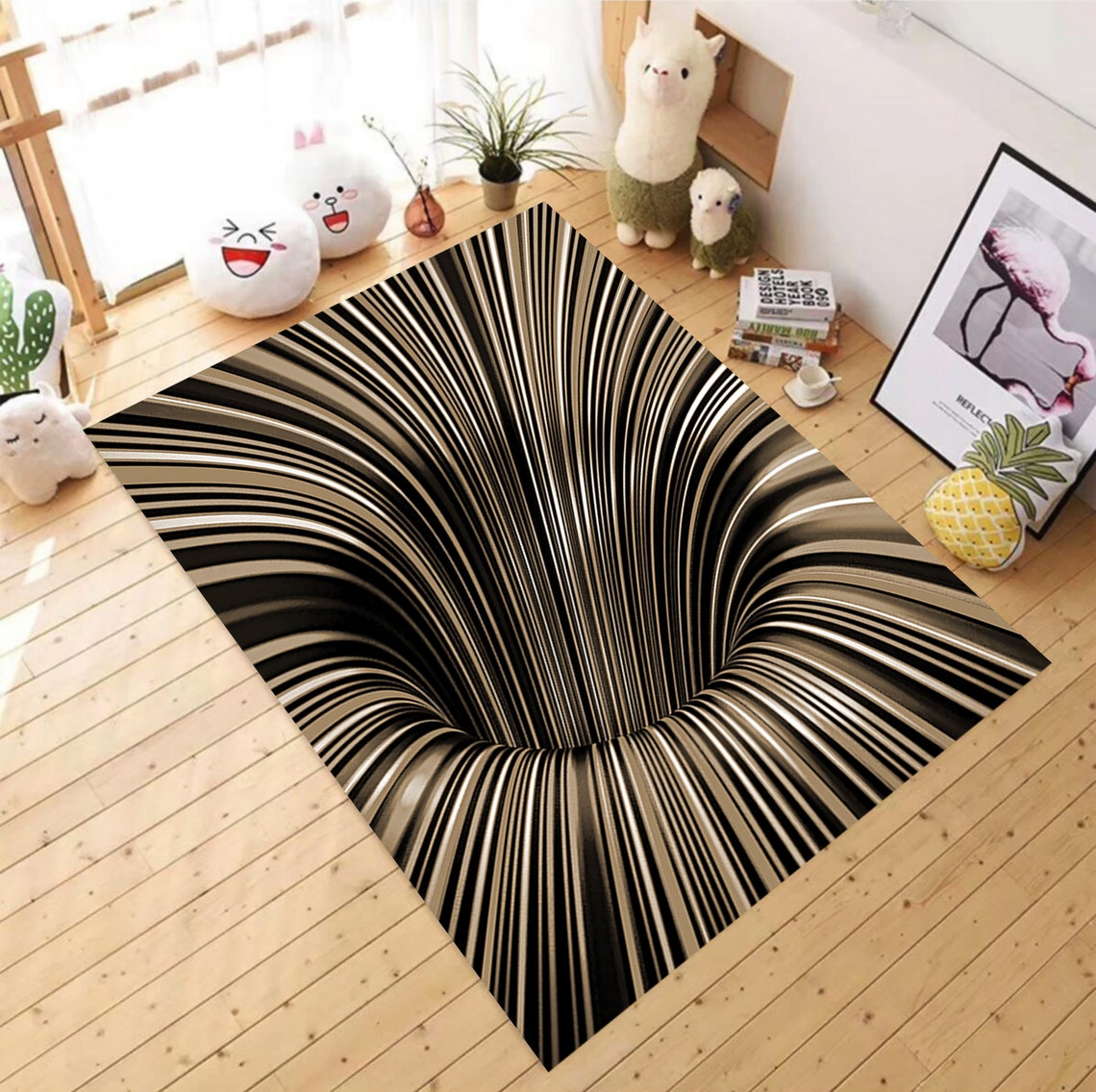 3D Vortex, Illusion Rug, for Living Room Rug,fan Carpet,area Rug,non ...