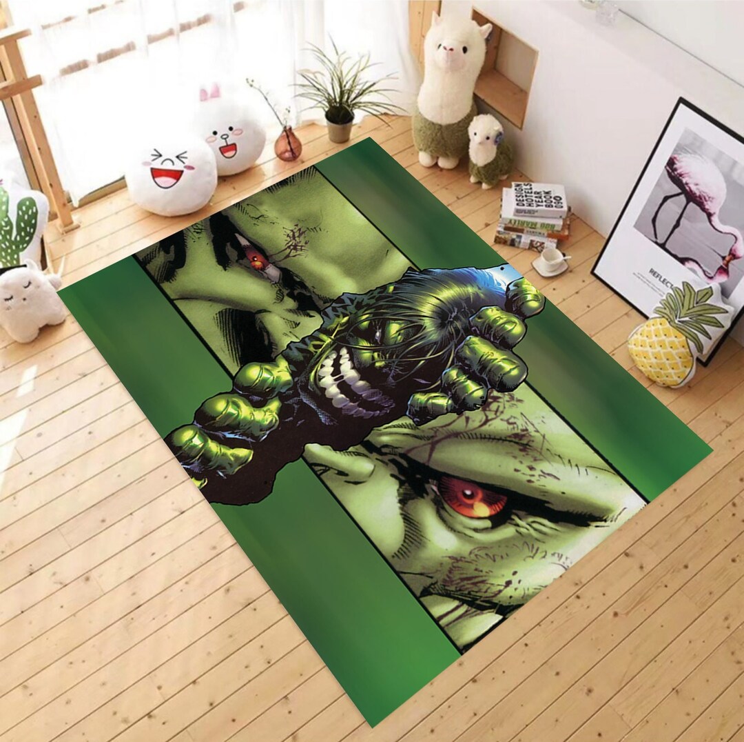 Angry Hulk Rug,green Giant Rug,for Living Room Rug,fan Carpet,area Rug ...