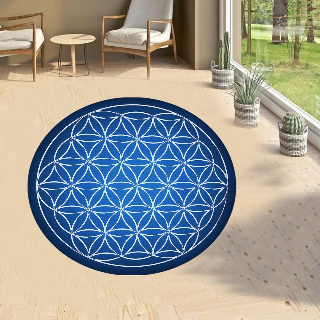 Flower of Life,sacred Geometry Rug,flower of Life Rug,spiritual Rug ...