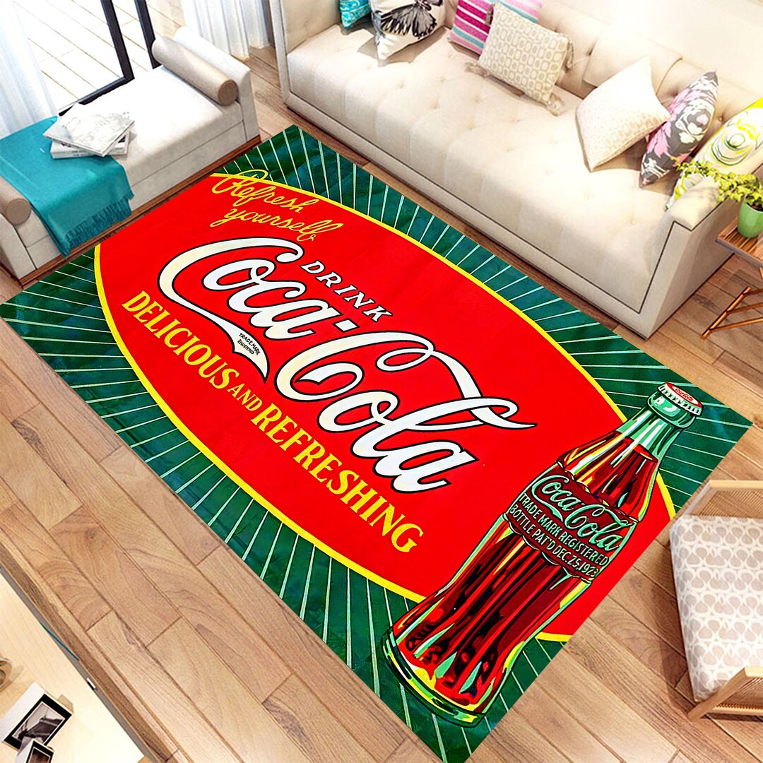 Coca Cola Decor,decorative Rug,coca Cola,coke,gift, Rug,coke Gift ...