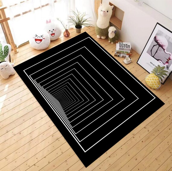 3D Vortex Illusion Rug for Living Room Rugfan Carpetarea - Etsy