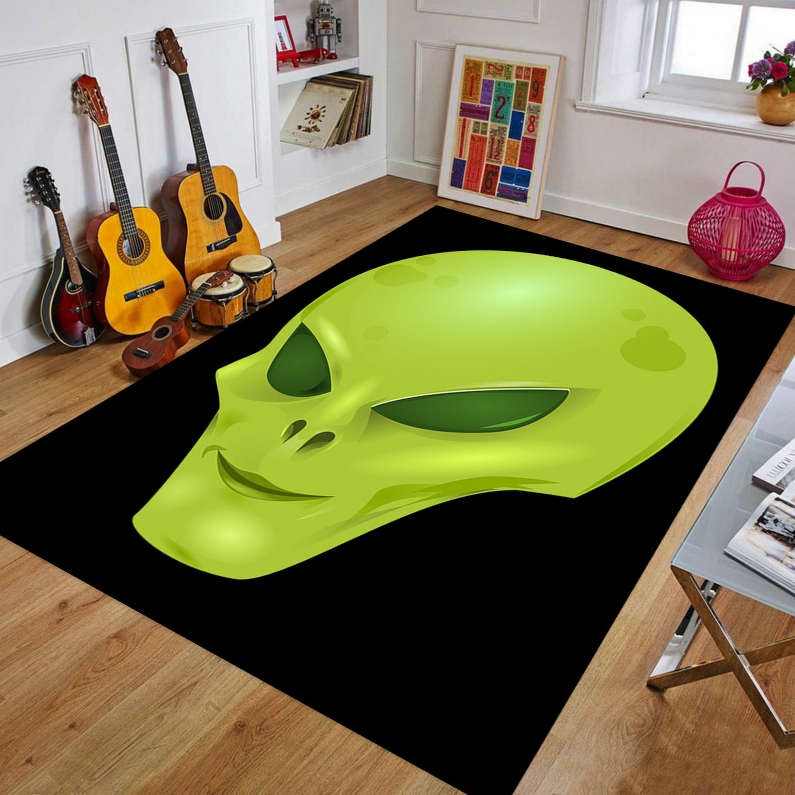 Alien Rug Space Rug for Living Room Rug Fan Carpetarea - Etsy