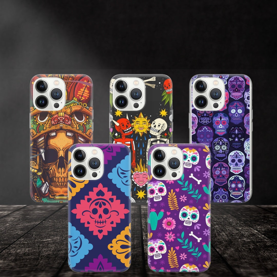 Sugar Skull Phone Case Mexico Cover for Pixel 7 Pro 6A, iPhone 14 13 12 ...