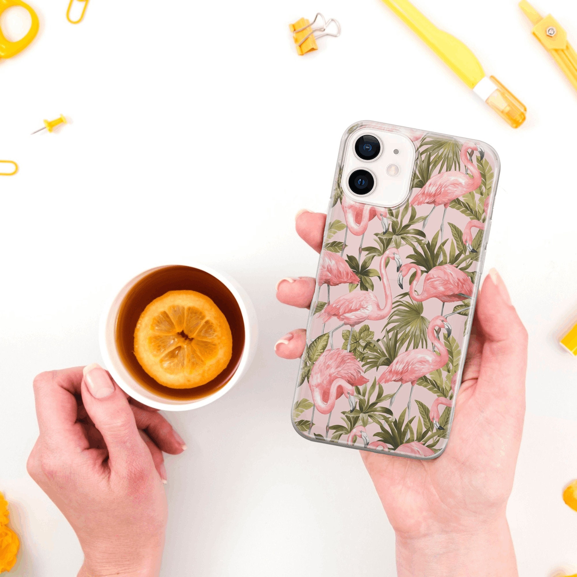 Flamingo Phone Case Flamingo Art Cover for Pixel 7 Pro 6A, iPhone 14 13 ...