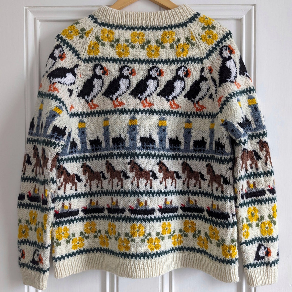 Knitting Chart: Lundy Puffin, Lighthouse, Pony, Boat and Flower (incl ...