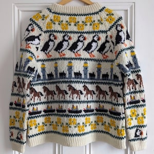 Knitting Chart: Lundy Puffin, Lighthouse, Pony, Boat and Flower (incl. Basic Knitting Pattern ...