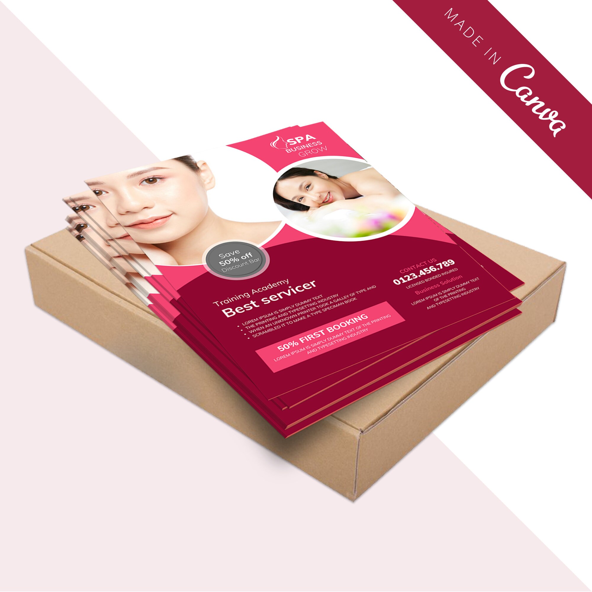 Design & Templates Paper Esthetician Flyer,Beauty Spa Flyer Editable ...