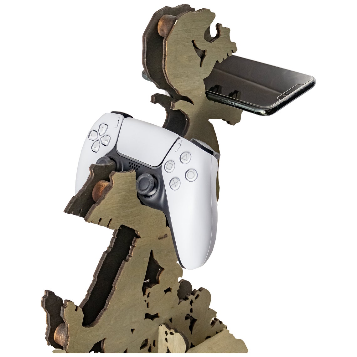 Wooden Skull Dual Controller Stand Halo Controller Holder | Etsy