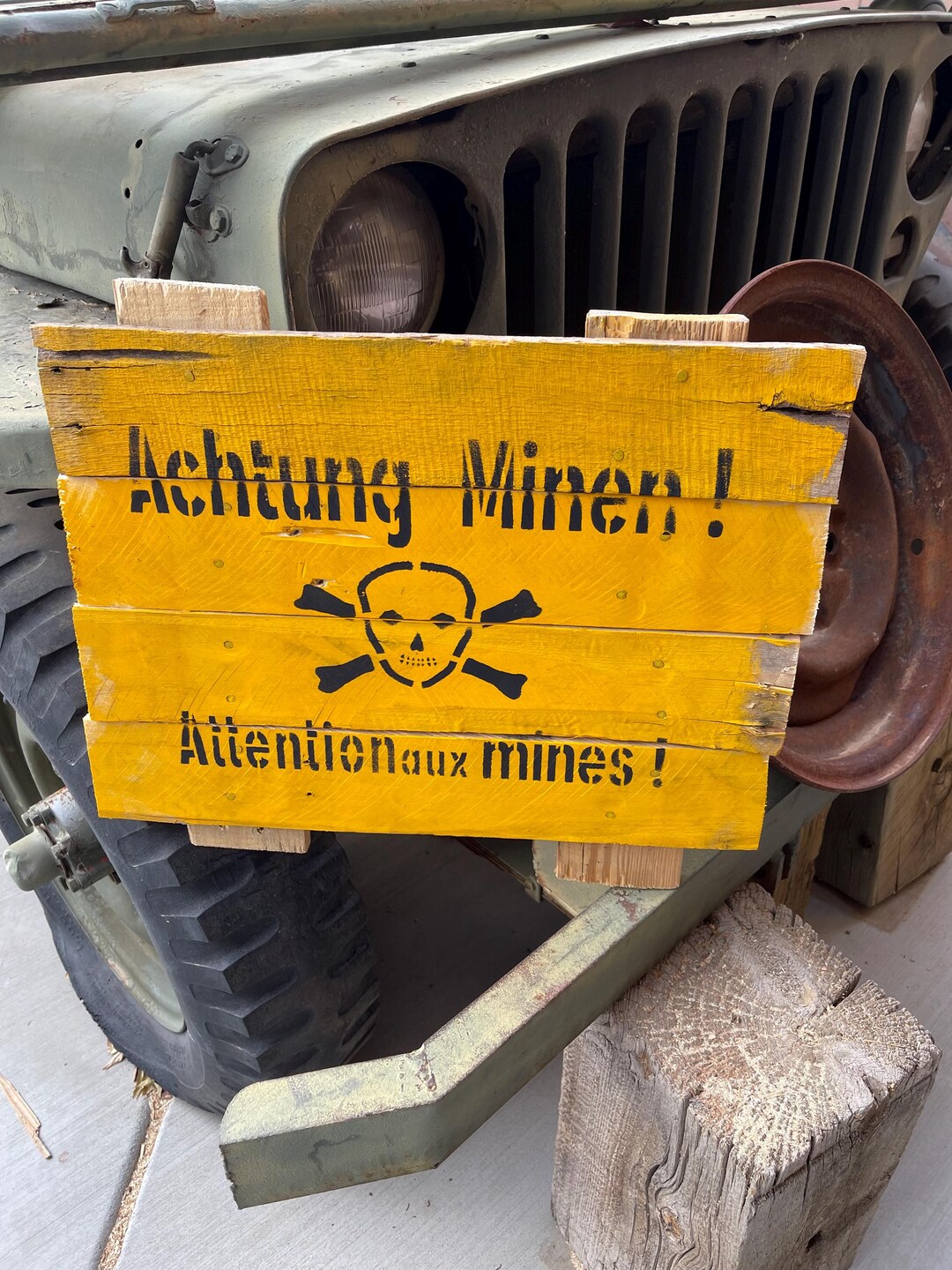 WWII German Landmine Sign D-day Normandy - Etsy
